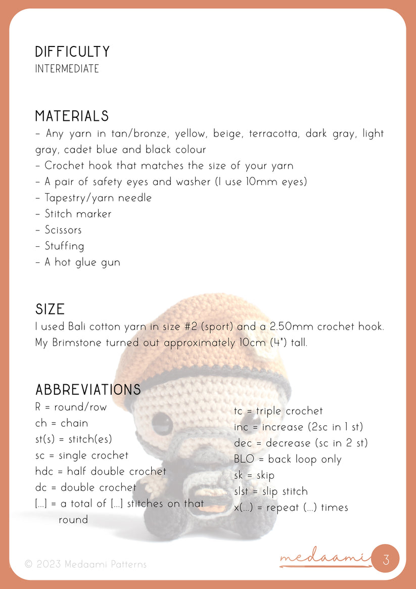 Brimstone Valorant Agent Amigurumi Crochet Doll Pattern – Medaami Patterns