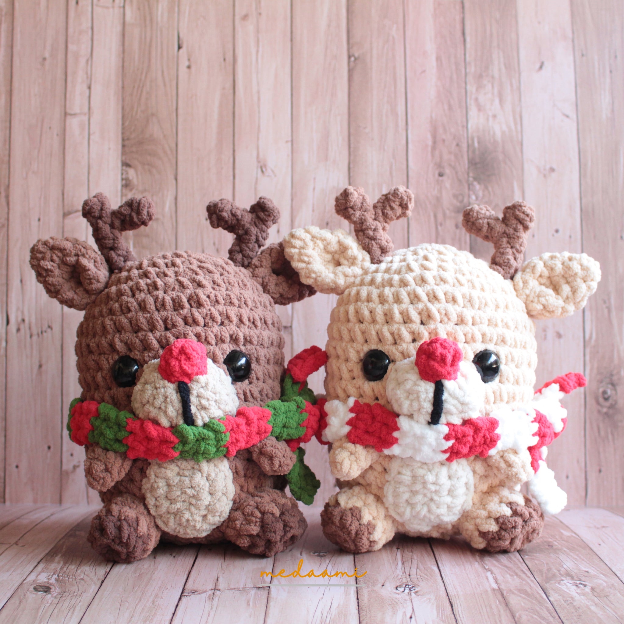 Christmas Chunky Reindeer Amigurumi Crochet Doll Pattern – Medaami Patterns