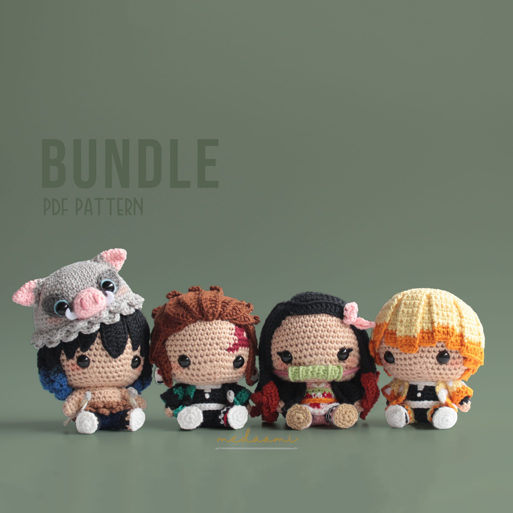 Demon Slayer Amigurumi Crochet Doll Patterns – Medaami Patterns