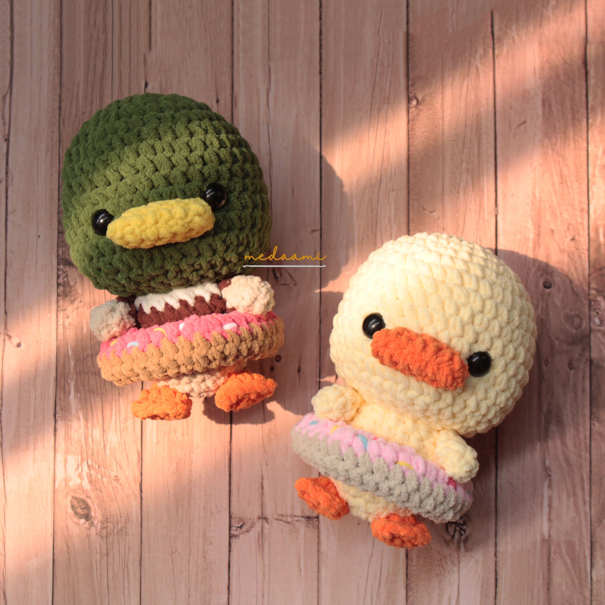 Chunky Ducks in Donuts Amigurumi Crochet Doll Pattern – Medaami Patterns