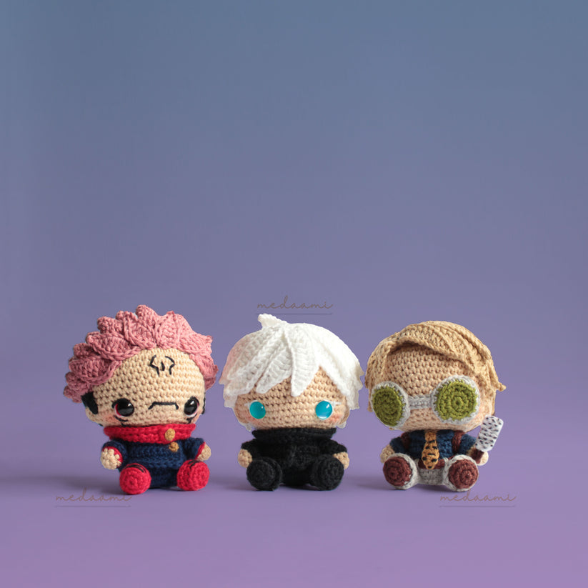 BUNDLE | Gojo, Sukuna and Nanami Jujutsu Kaisen inspired Amigurumi Pat ...