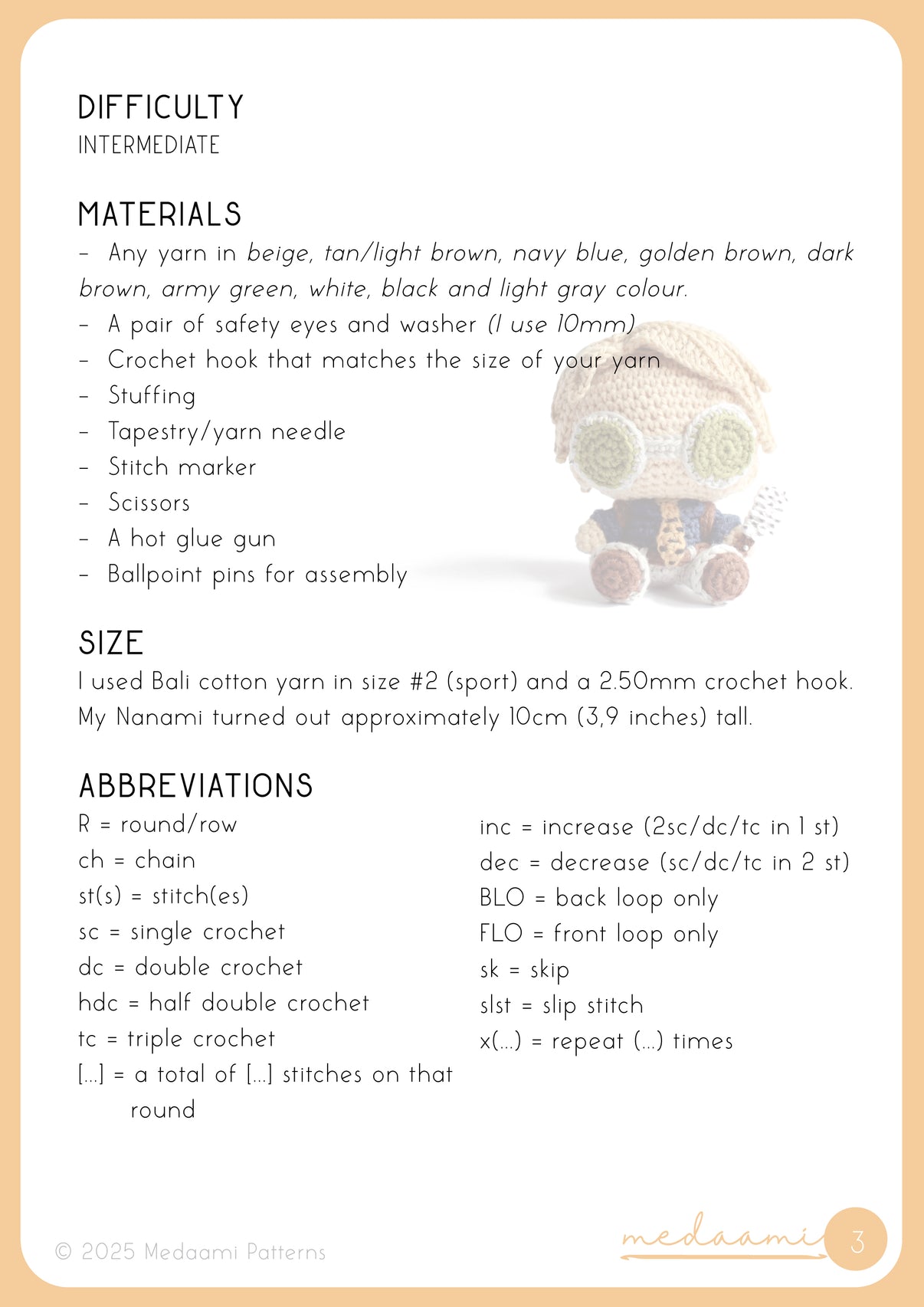 Kento Nanami Jujutsu Kaisen inspired Amigurumi Pattern – Medaami Patterns