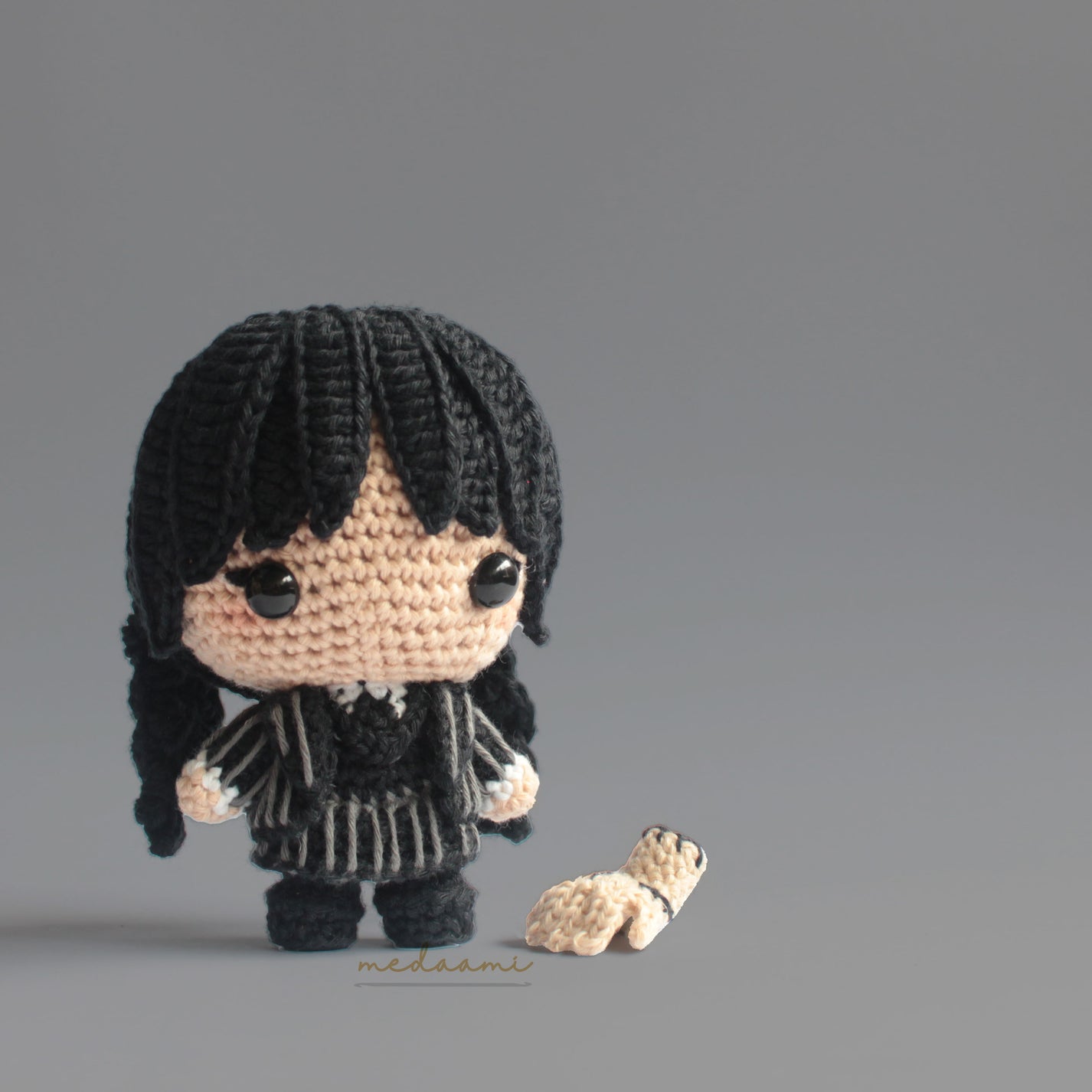Wednesday Addams Amigurumi Crochet Doll Pattern – Medaami Patterns